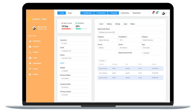 Sunny CRM